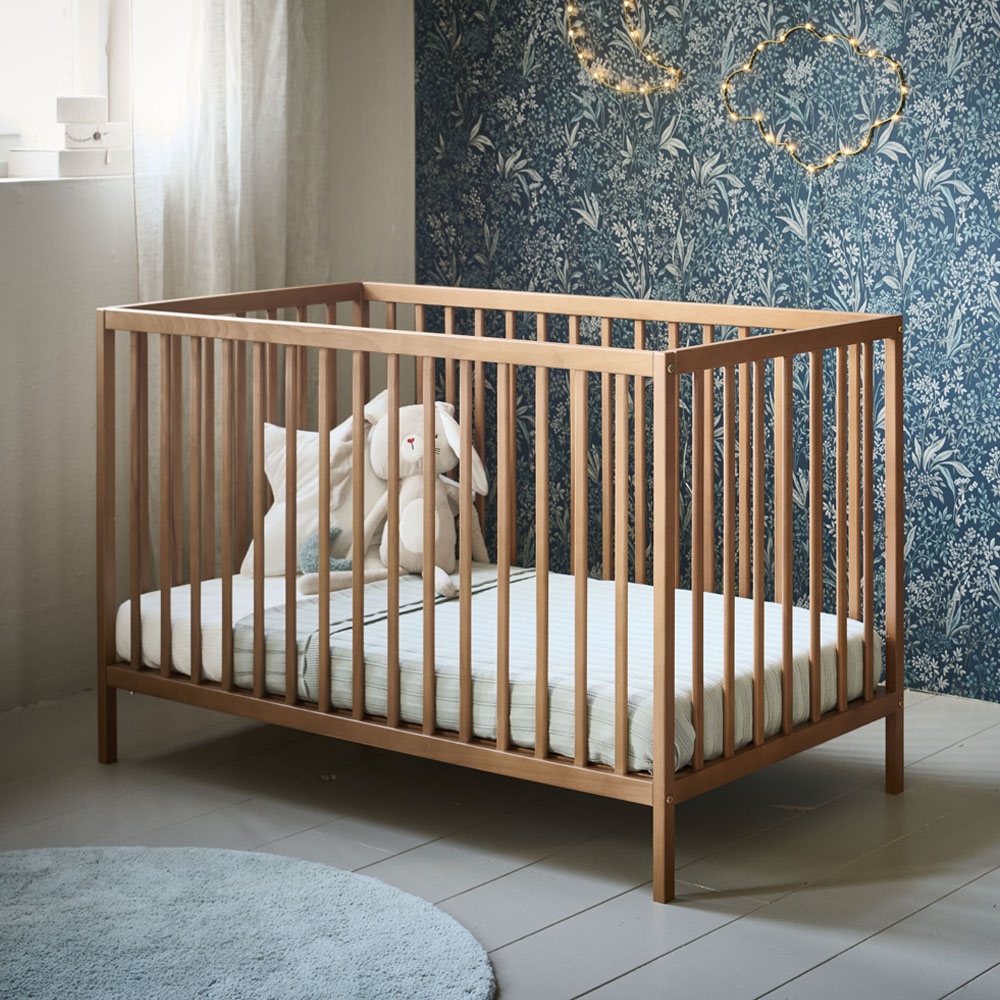 Walnootkleurig ledikant 60 x 120 cm «HETRE» ️ Petite Amélie